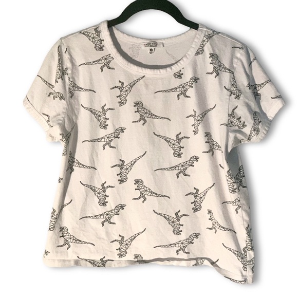 Tops | Messy Bun Just Chillin Geometric Dinosaur Tee | Poshmark